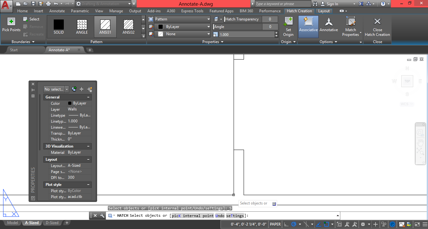 Solved: Hatching fills entire viewport or is "unable to hatch the boundary" - Autodesk Community