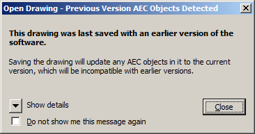 Warning dialog box prior to saving - Autodesk Community