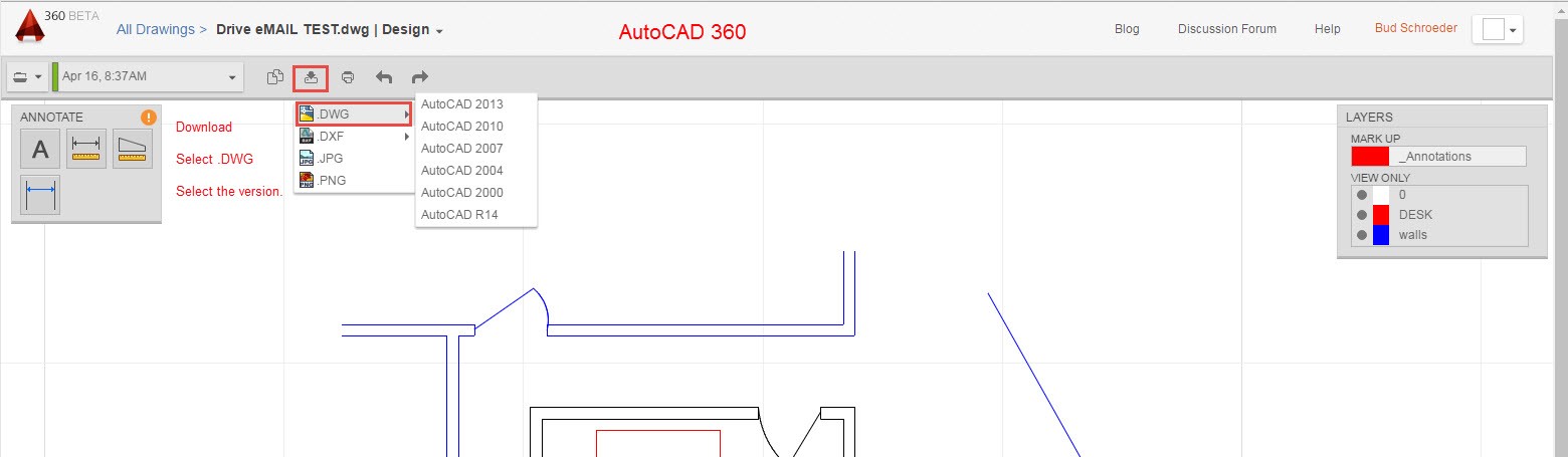 Solved: Use a360 to convert to old version? - Autodesk Community