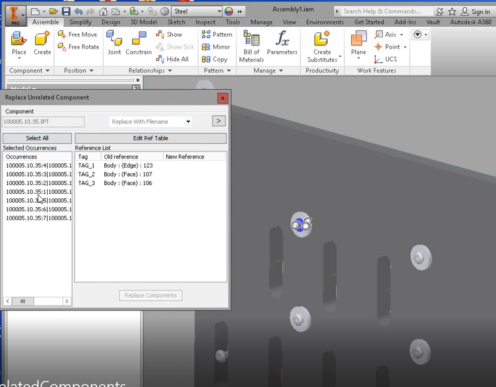 Assembly Component Replacement and Fixing Broken Constraints - Autodesk Community