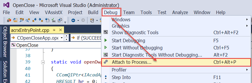 Solved: Debgging ObjectARX application - Autodesk Community