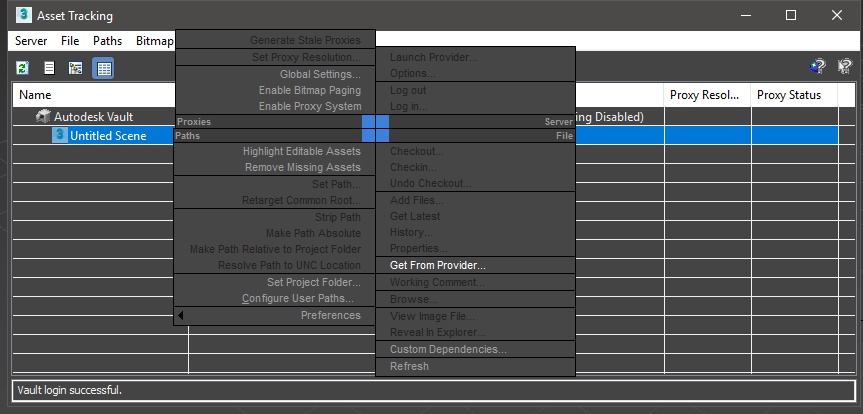 Solved: Asset Tracking Server menu unavailable - Autodesk Community