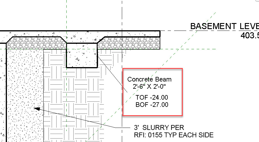 Concrete beam elevation by survey - Autodesk Community