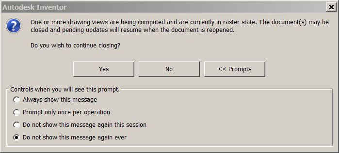 Another prompt setting that doesn't stick - Autodesk Community