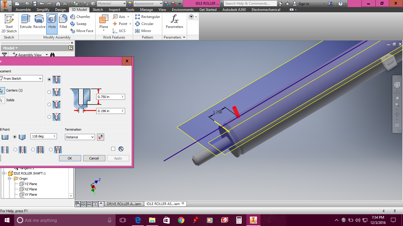 creating hole in an assembly - Autodesk Community