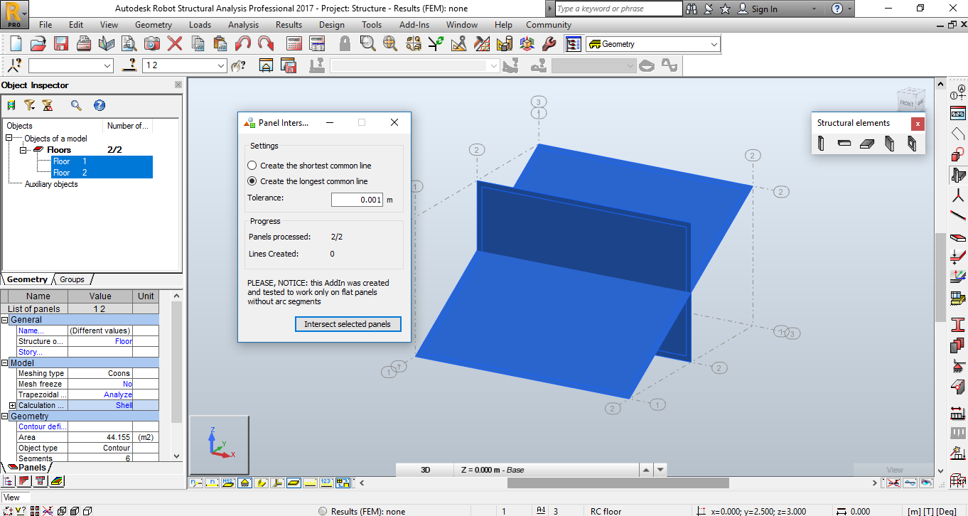 Solved: (API) Addin for intersection panels with each other - Autodesk Community