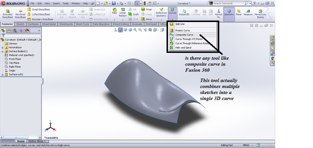 Composite curve creation in Fusion 360 like in solidworks - Autodesk ...