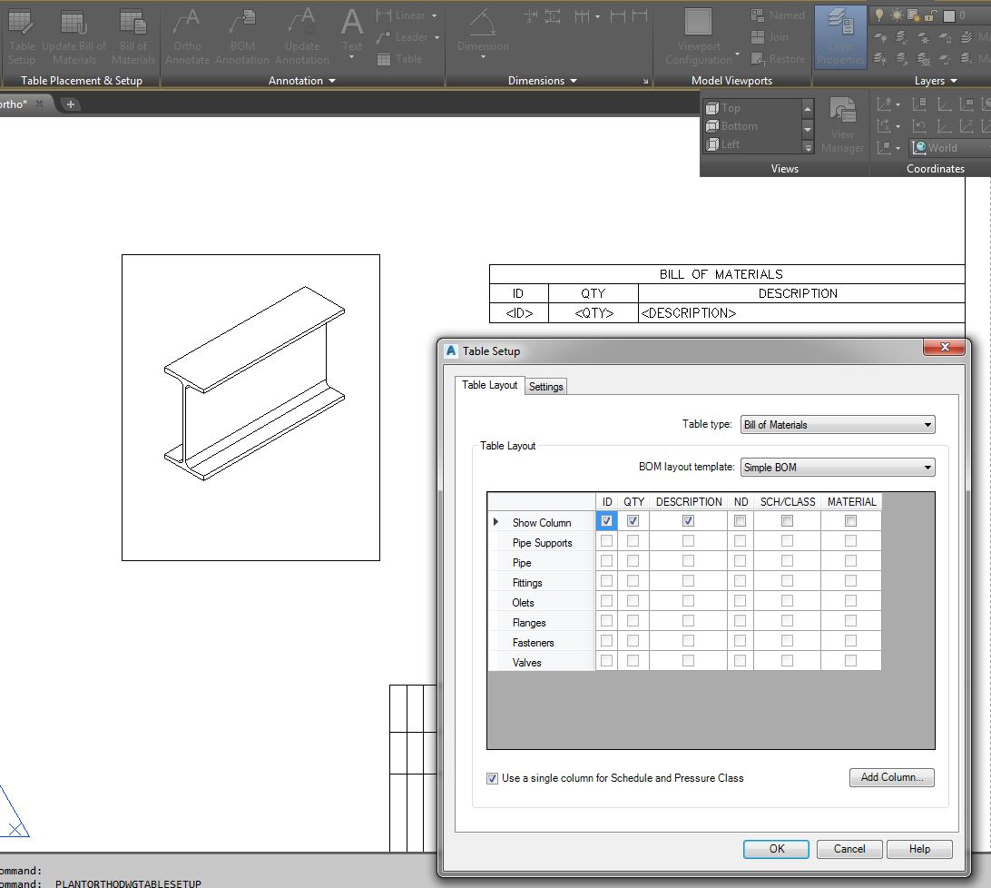 Ortho BOM Include Equipment and Steel - Autodesk Community