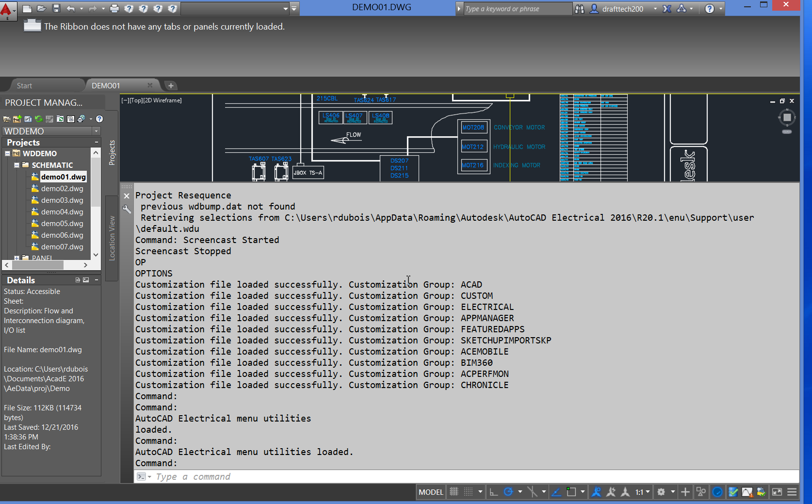 Ribbon not loged when importing profile - Autodesk Community
