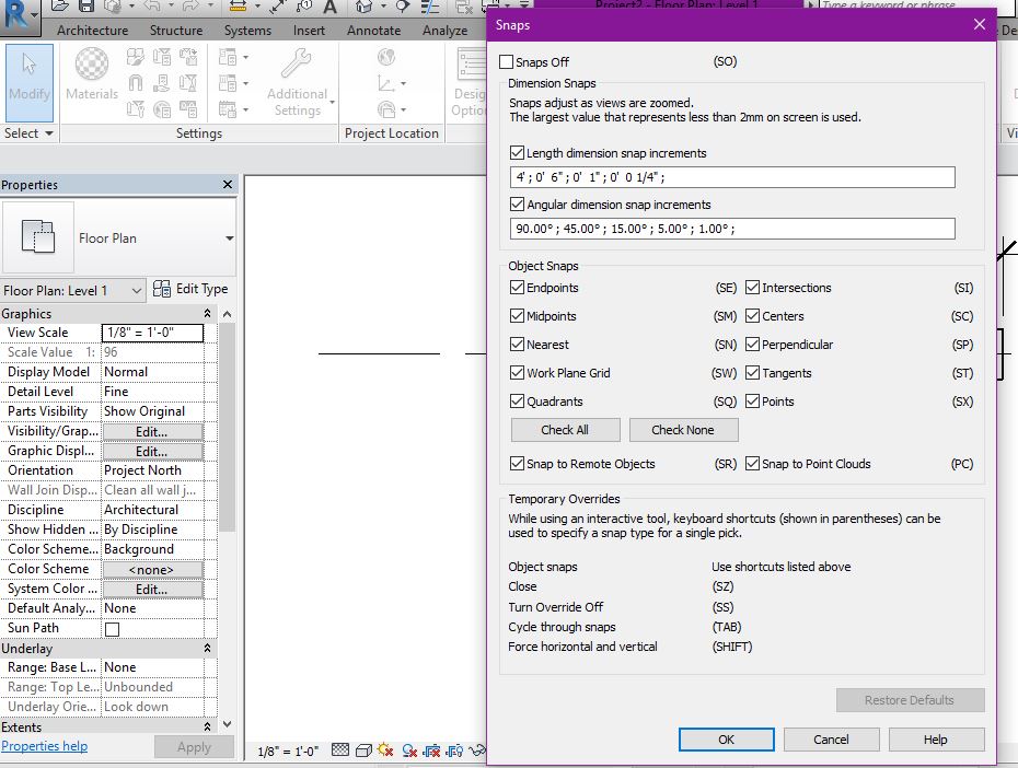 Can't see snaps in Revit - Autodesk Community