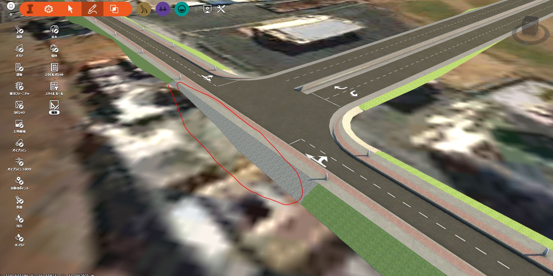 Solved: Change intersection grading material of component road? - Autodesk Community