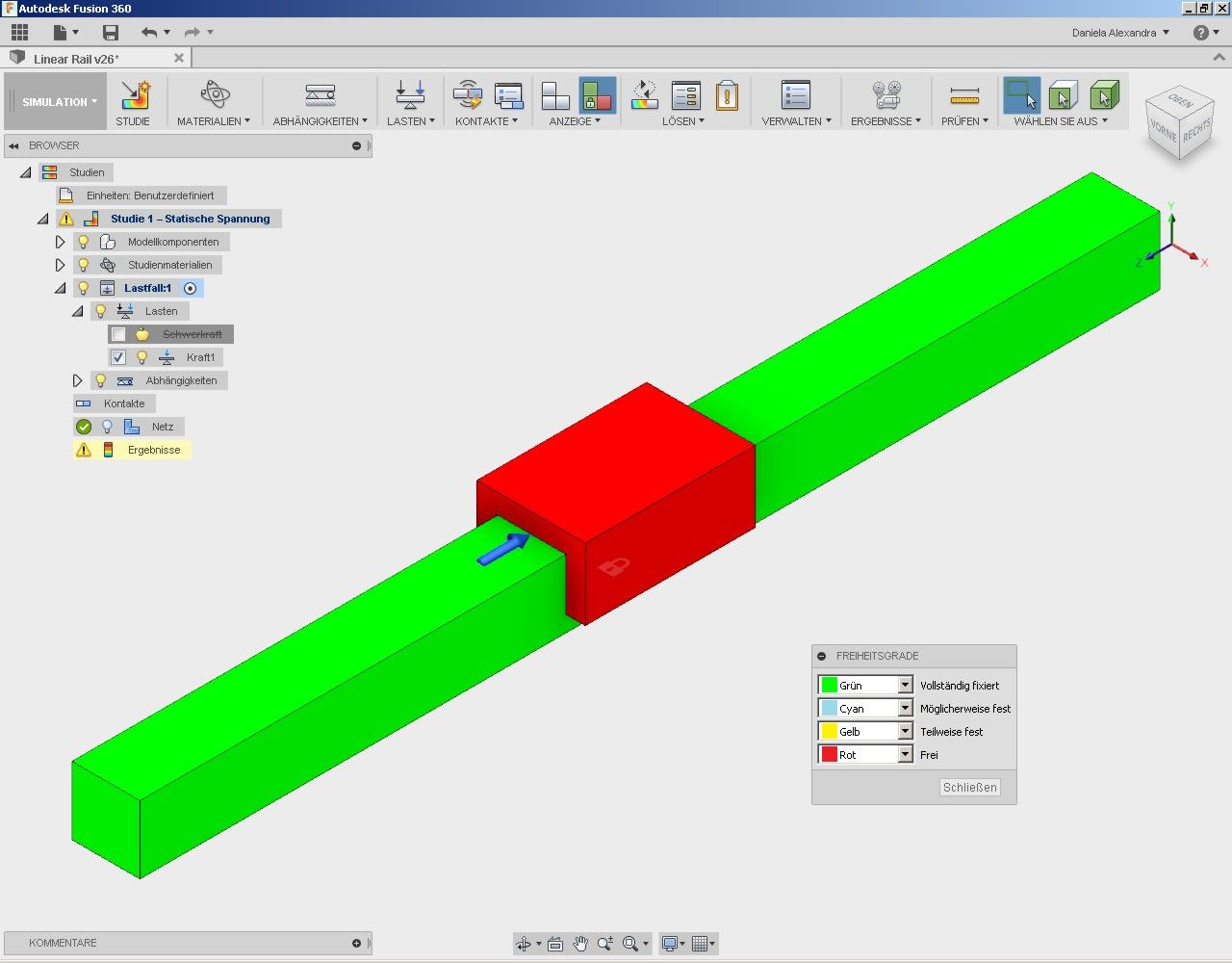 FEA simulation of a Linear Rail - Autodesk Community