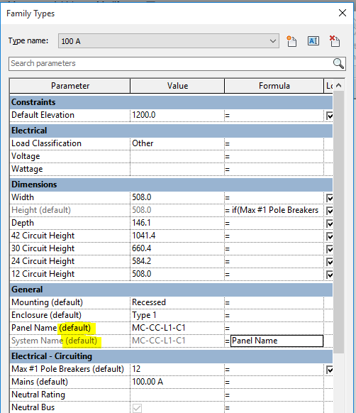 Solved: Built in Family Parameters - Formula mapping issues - Autodesk Community