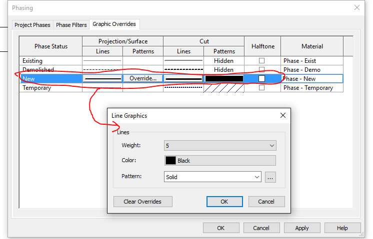 Solved: Override graphic in view not working - prints thick - Autodesk Community