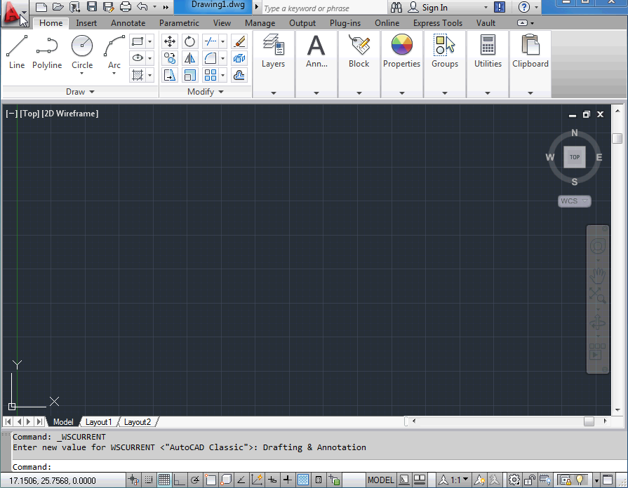 Solved: is it possible to get interface to look like autocad for ...