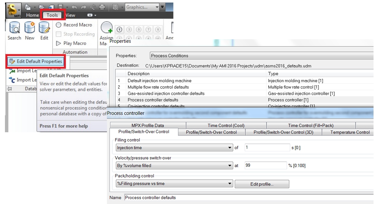pre-define process conditions/settings - Autodesk Community