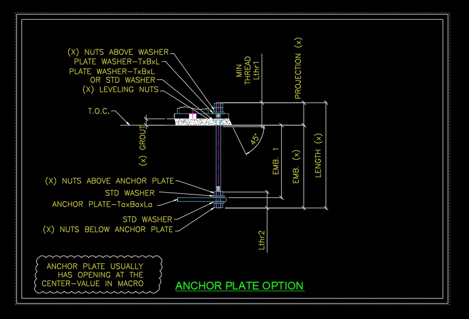 Anchor Bolts Macro / Base plate macro Improvements - Autodesk Community