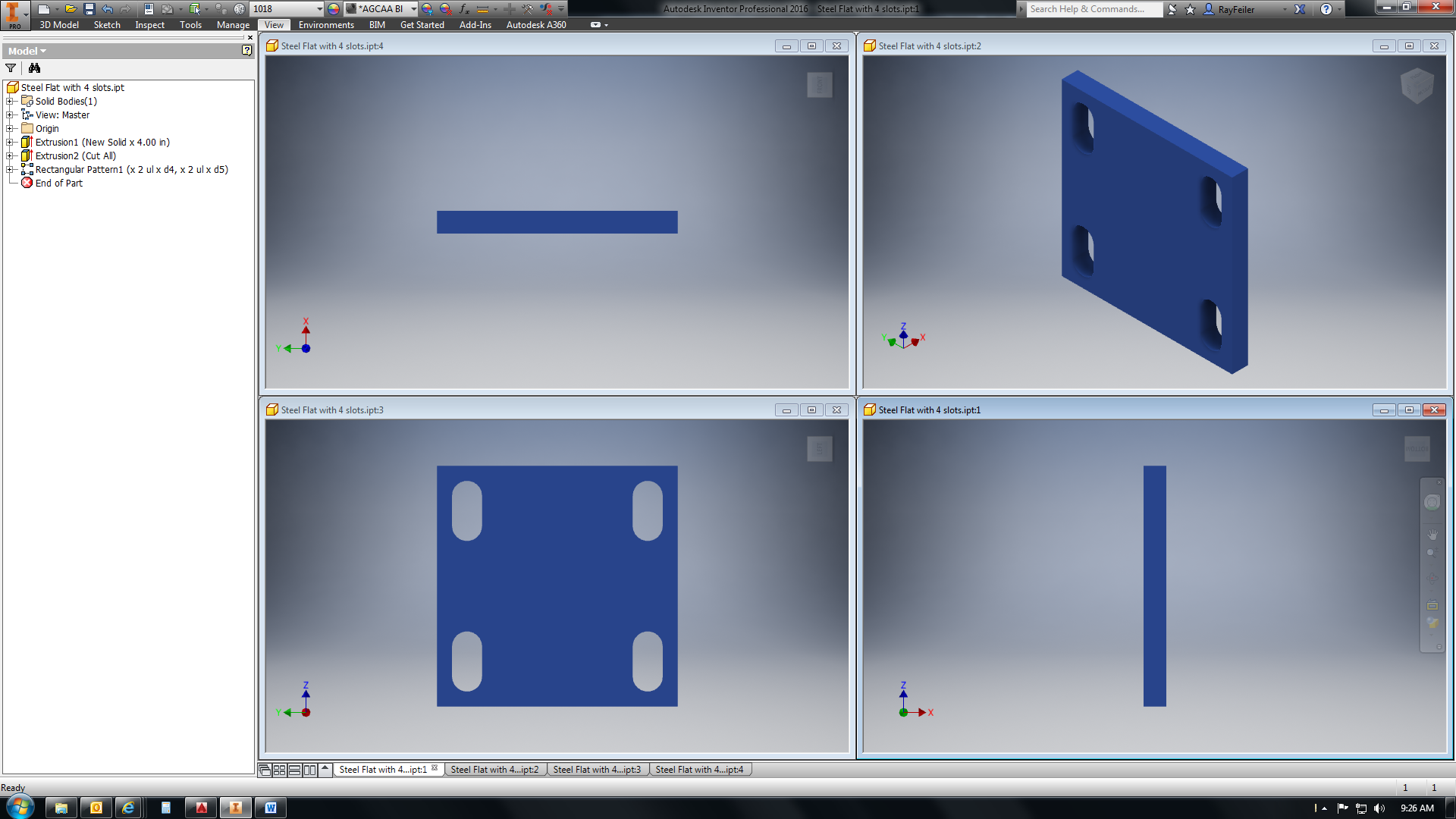 Solved: 3 views of 2d in inventor for ease of minor relocation when 3d ...