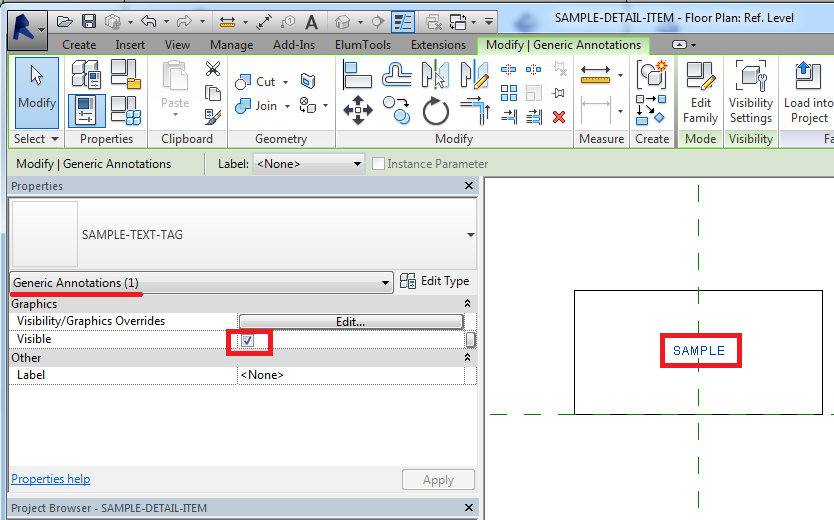 Solved: Detail Item - No text showing in Project - Autodesk Community