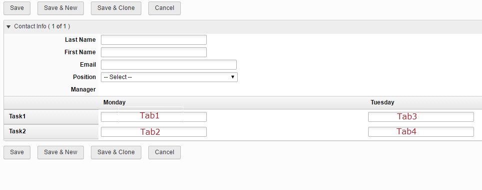 Matrix tabbing through fields - Autodesk Community
