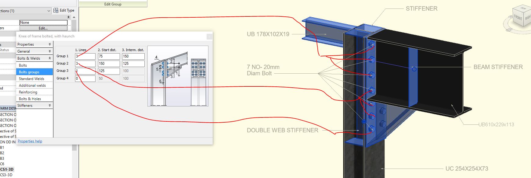 Solved: steel connection spacing - Autodesk Community