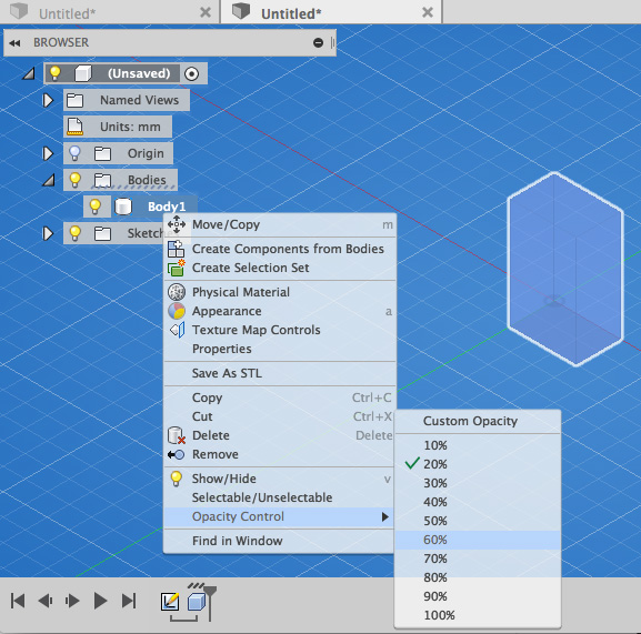 Opacity Control indicator - Autodesk Community