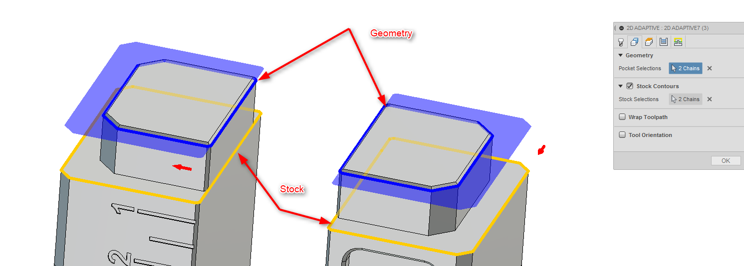 2D adaptive geometry selection - Autodesk Community