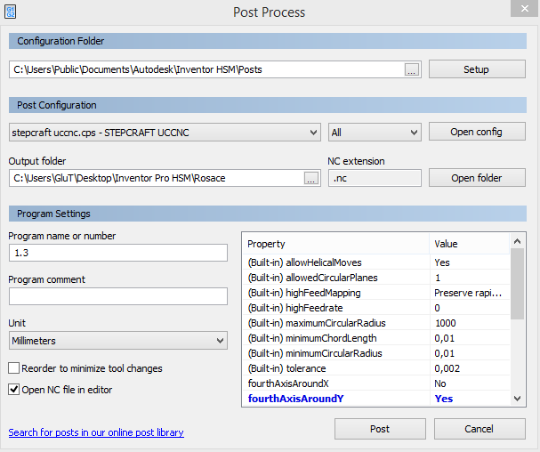 Solved: Post processing fail 4th Axis - Autodesk Community