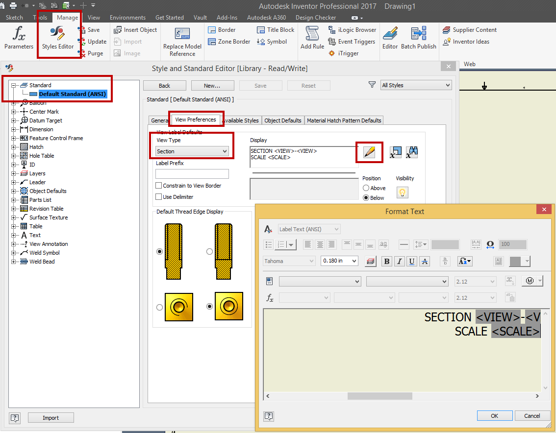 Solved Saving Sheet Section View Properties Autodesk Community 