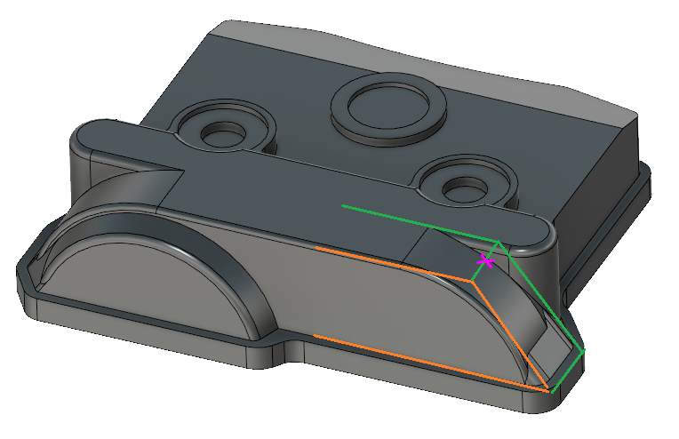 smooth transition chamfer/fillet between curved wall and floor ...