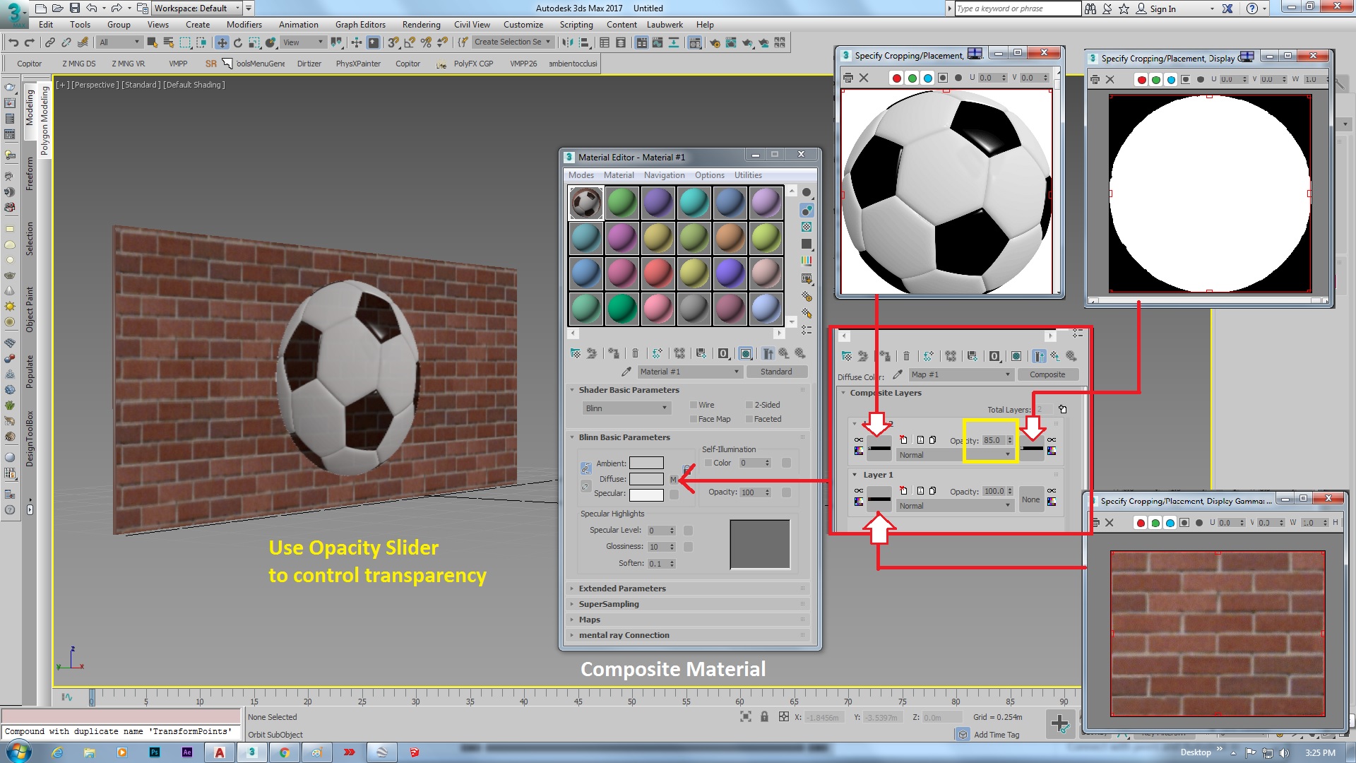 Solved: Place a square texture on a round object (example inside ...