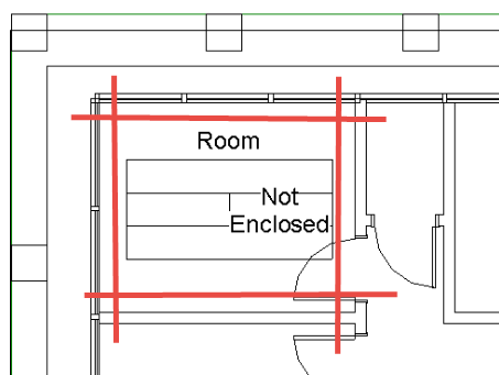 demolition room tags - rooms bounded by curtain wall are not enclosed ...