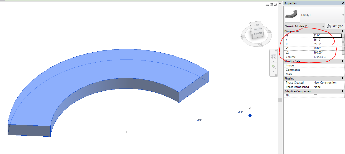 Solved: handle on adaptive revolve family instance? - Autodesk Community