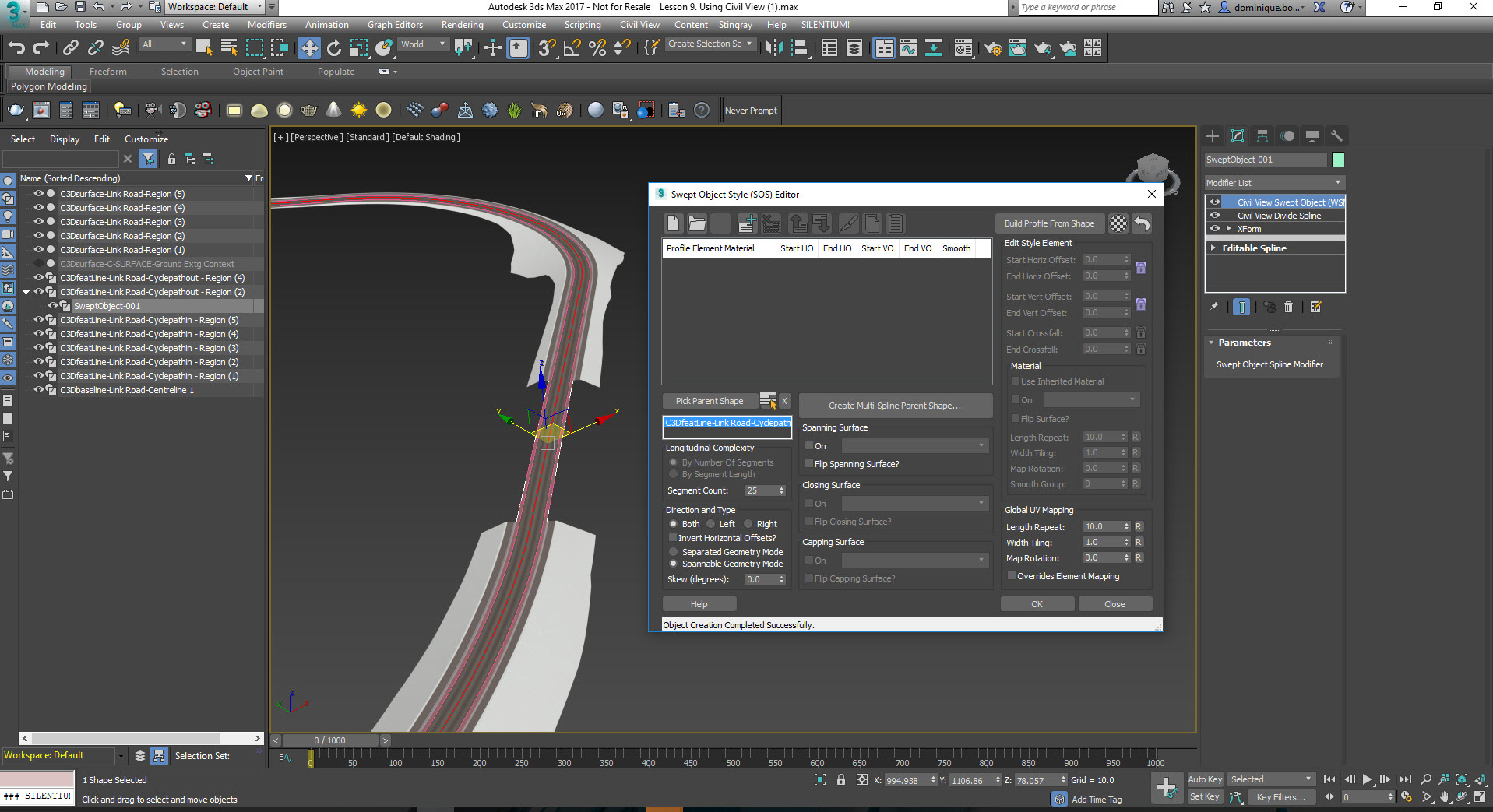 Solved: "SplineIndex" Undefined, Swept Object Style Editor, Civil View - Autodesk Community