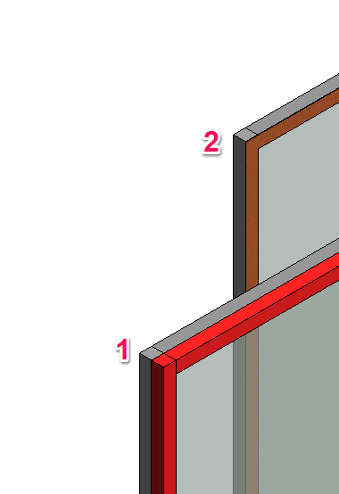 Rendering mullions with a different colour inside and outside ...