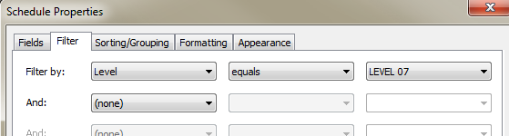 Create Schedule for each Floor in Project - Autodesk Community