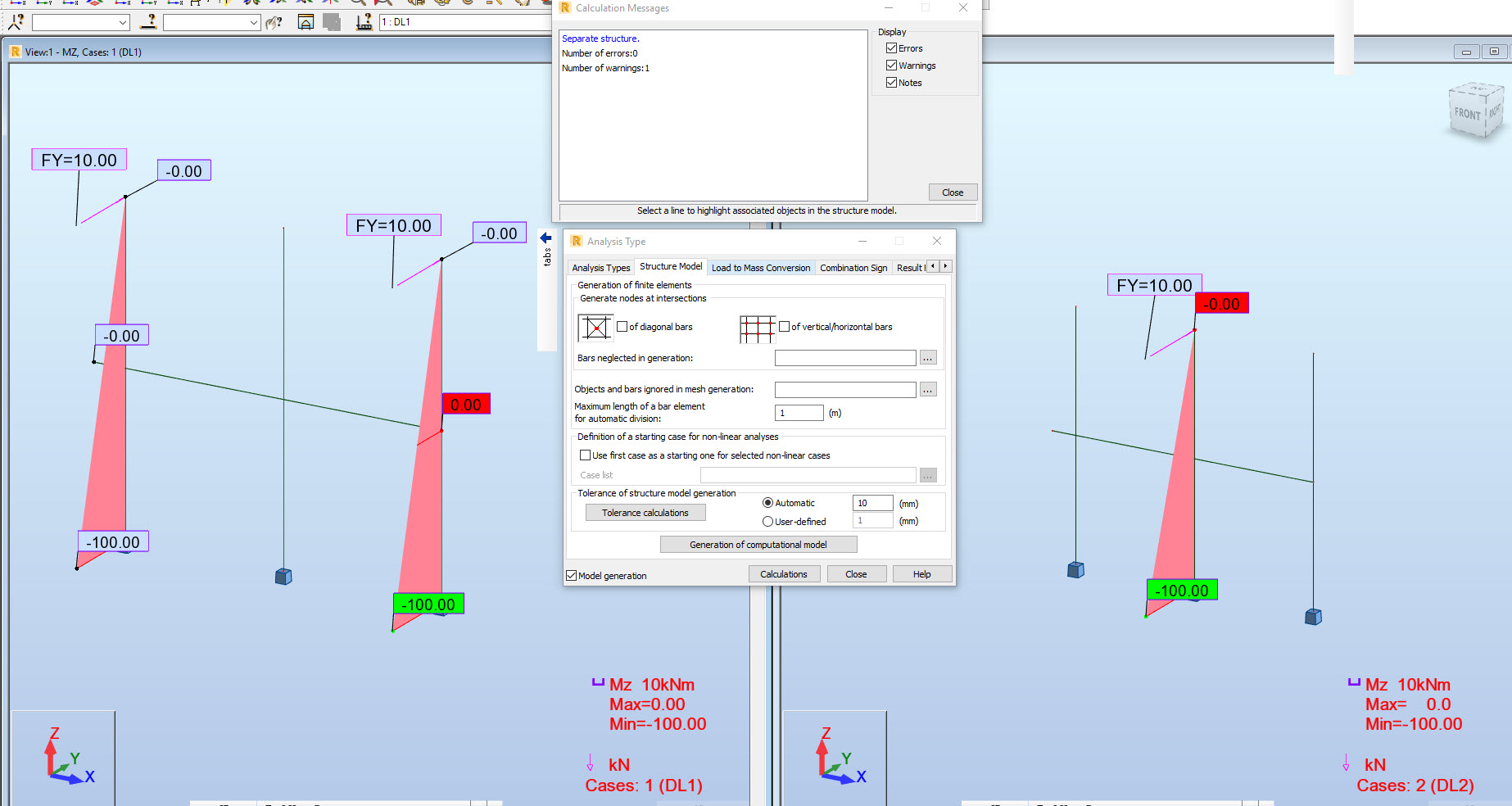 Solved: Bars intersection without node, transfer load or not? - Autodesk Community