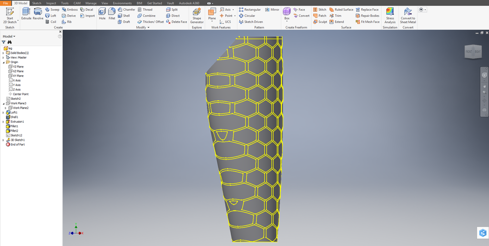 Extrude on Projected 3D sketch 2017 Inventor - Autodesk Community