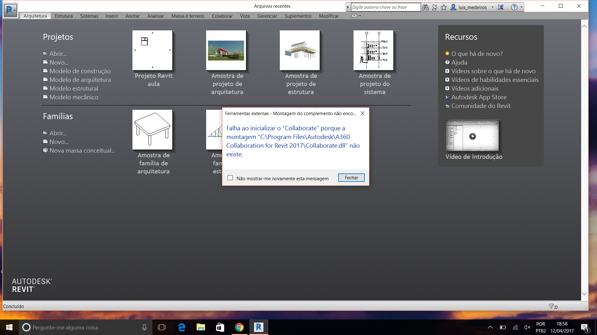 Problema com o Revit (a360...) - Autodesk Community