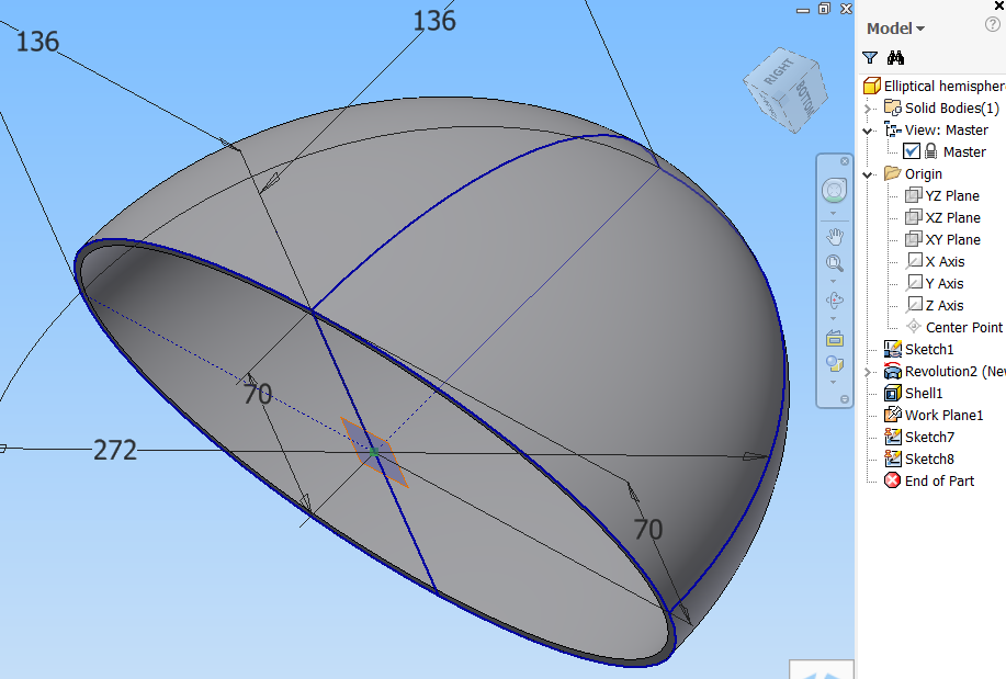 Solved: Elliptical hemisphere dome - Autodesk Community
