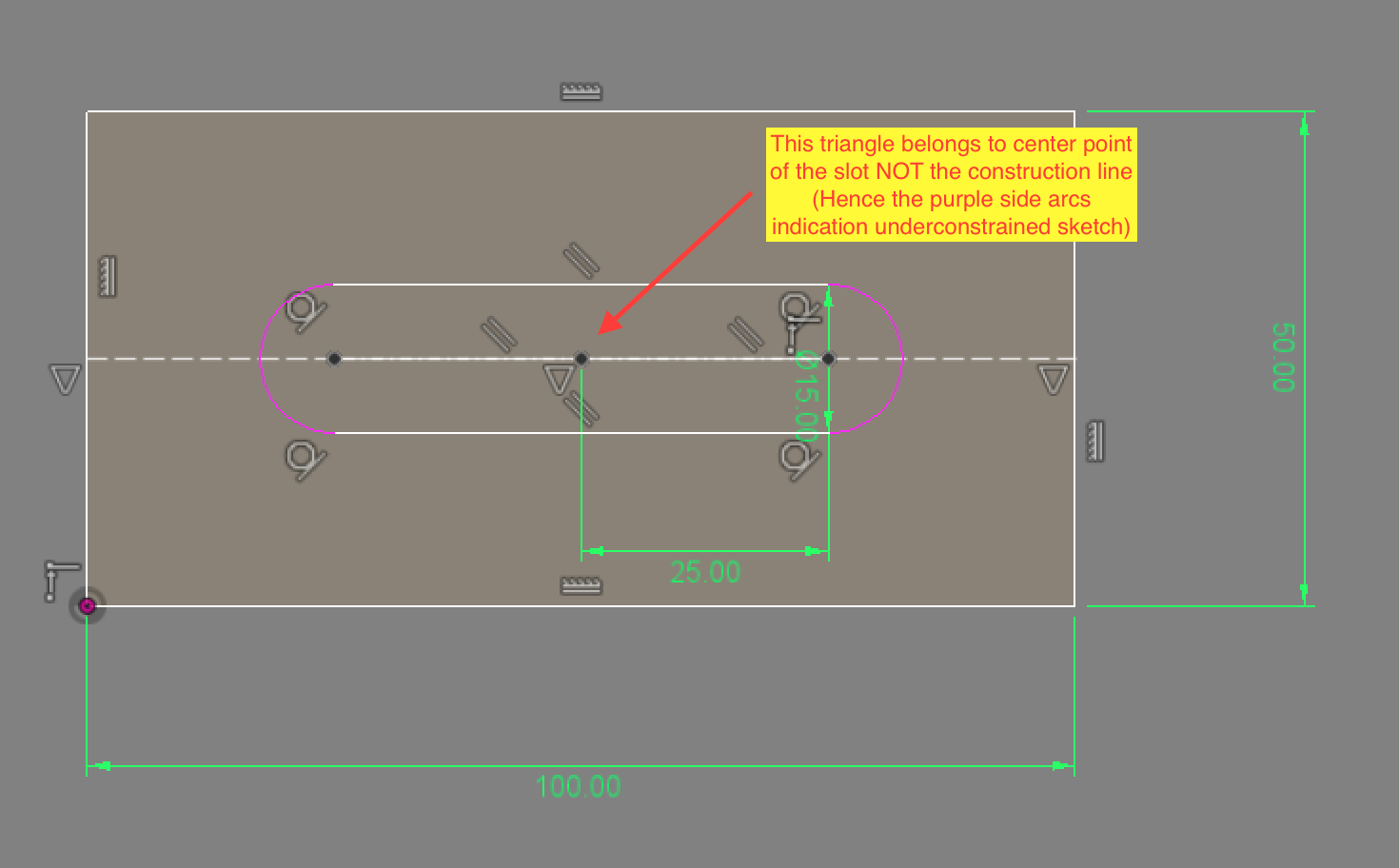 Solved: Center Point Slot Centered on Another Line - Autodesk Community