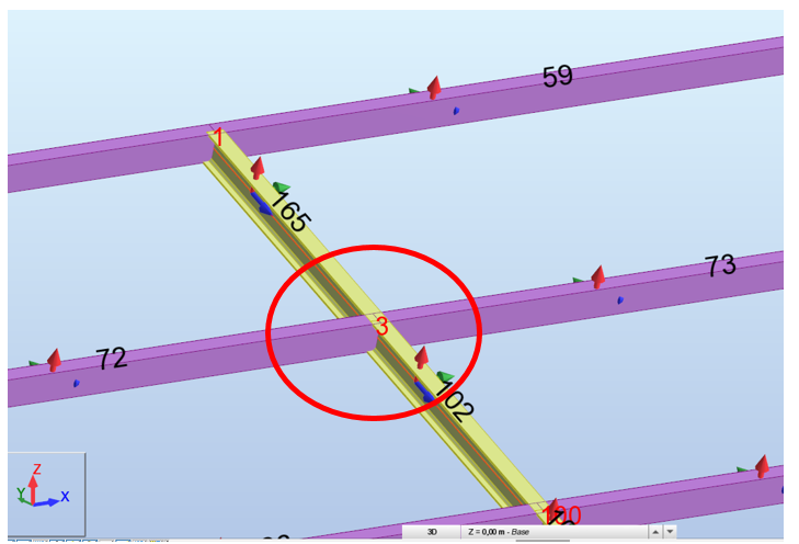 Solved: How to connect two continuous beams (purlin - rafter connection ...