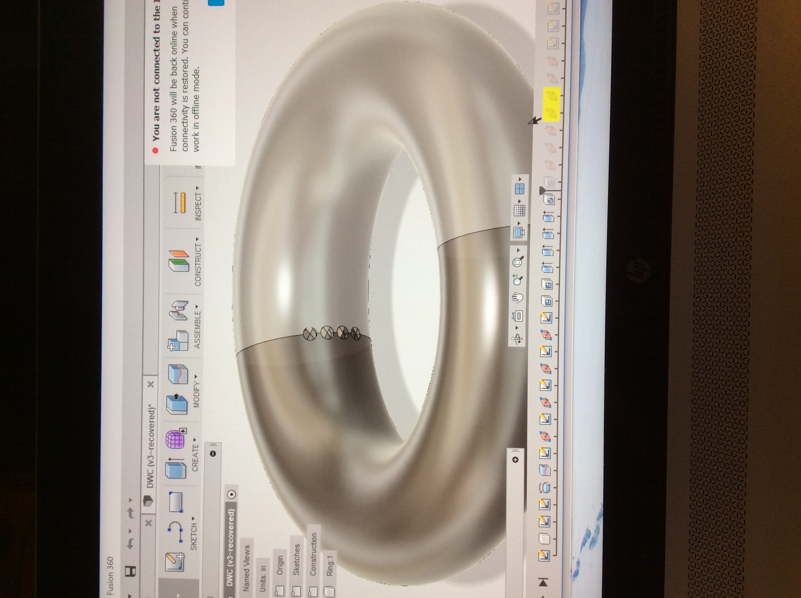 Solved: Trying to sketch holes around the inside of a torus. - Autodesk Community