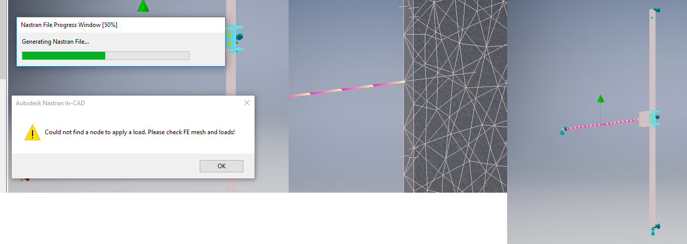 Solved: Error message: Could not find a node to apply a load. Nastran - Autodesk Community