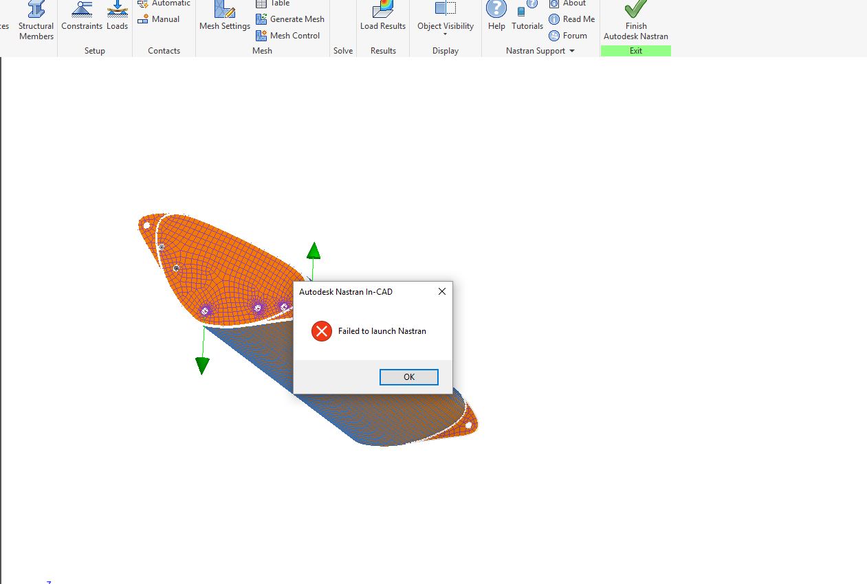 Failed To Launch Nastran Autodesk Community 