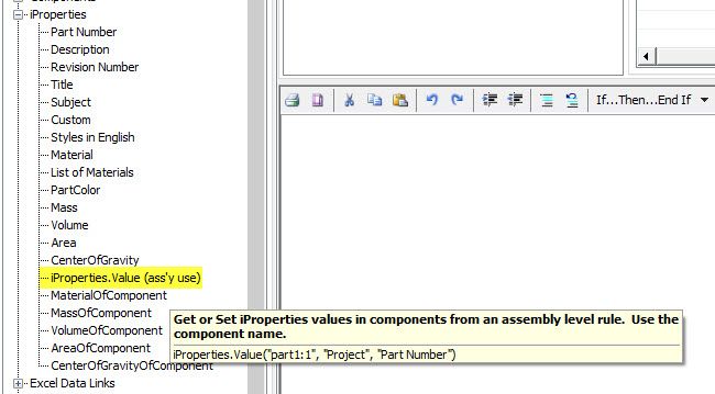 Solved: iLogic Part iProperties reference Assembly iProperties - Autodesk Community