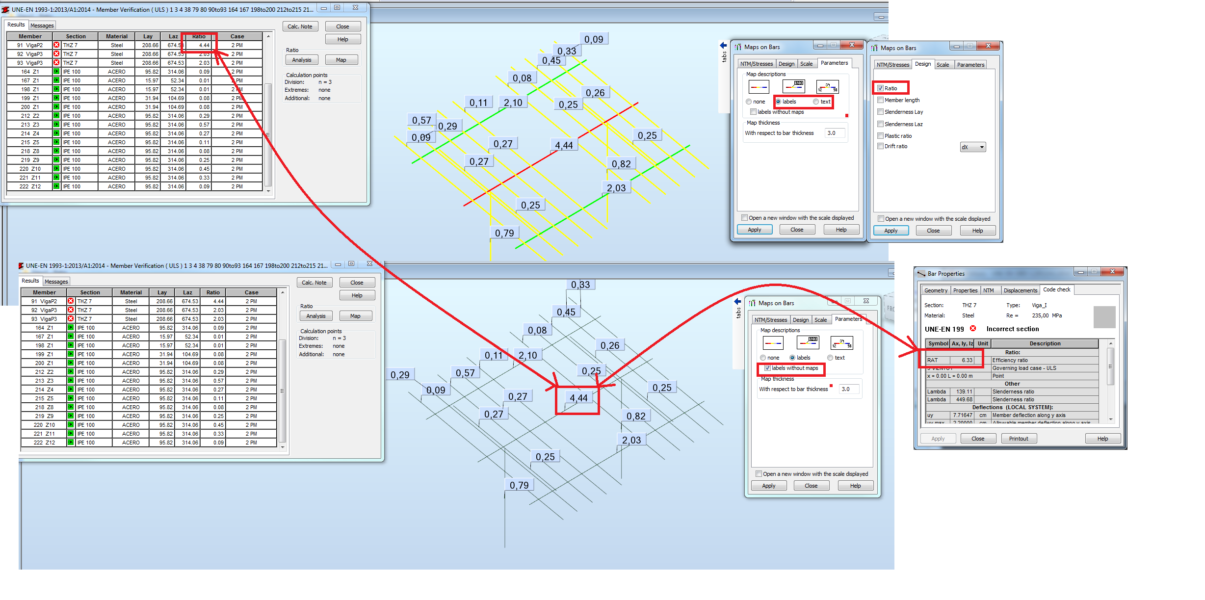 Steel Design Different utilization ratio in different places of the same product - Autodesk ...