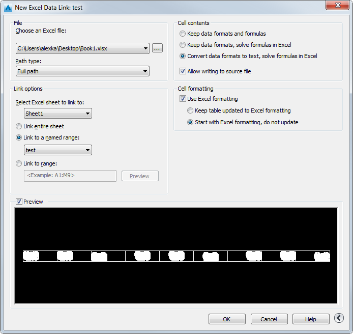 Solved: Microsoft Excel Data Links Vertical Alignment - Autodesk Community