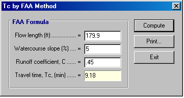 Solved: FAA time of concentration FL label - Autodesk Community