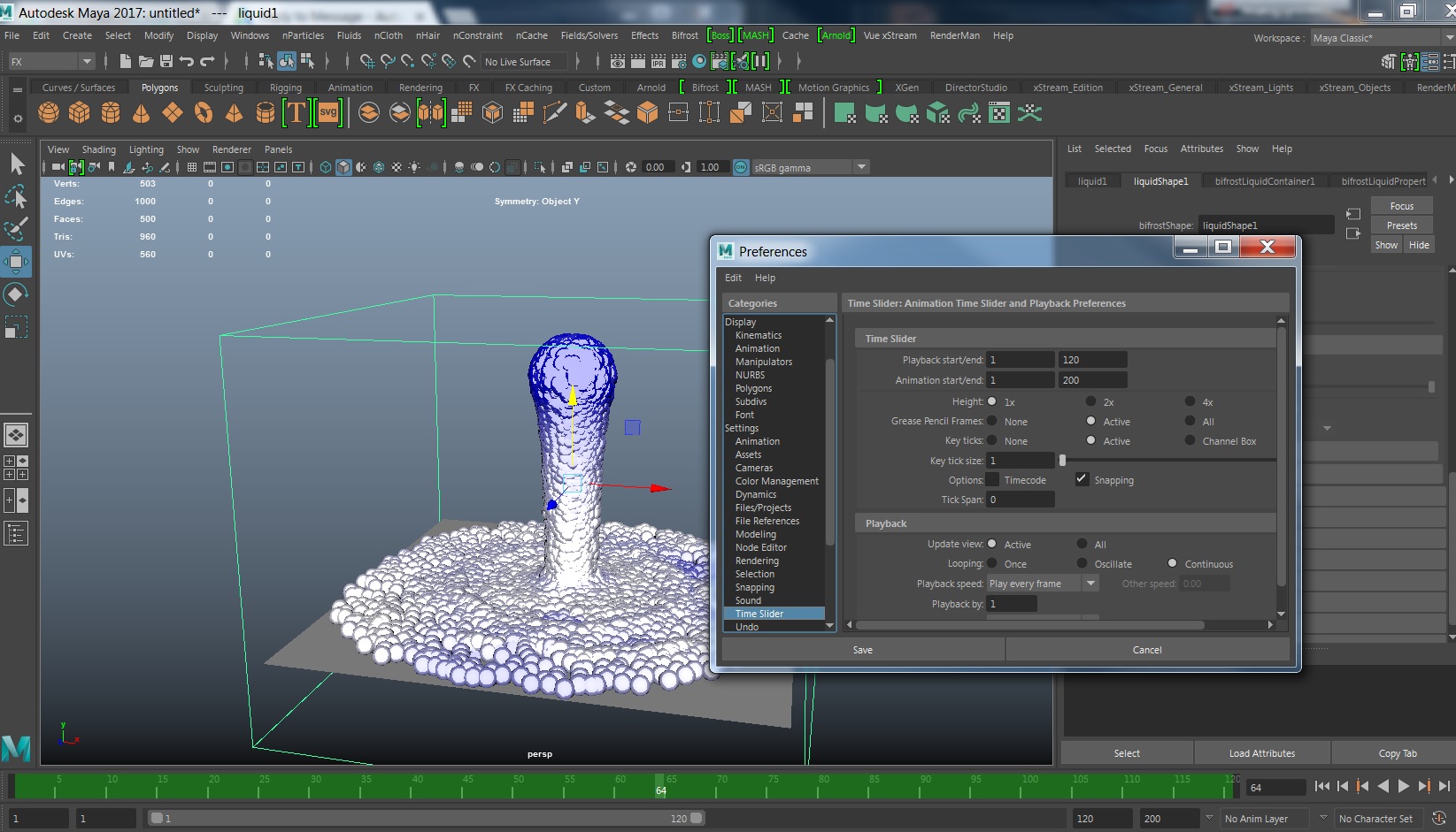 Solved: Bifrost not working Maya 2016. Small mesh cube created away from liquid object ...